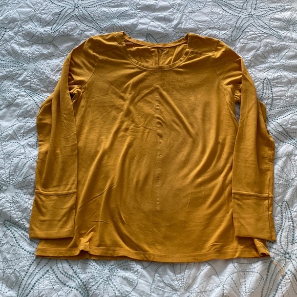a.n.a | Tops | Gold Ana Long Sleeve Shirt | Poshmark